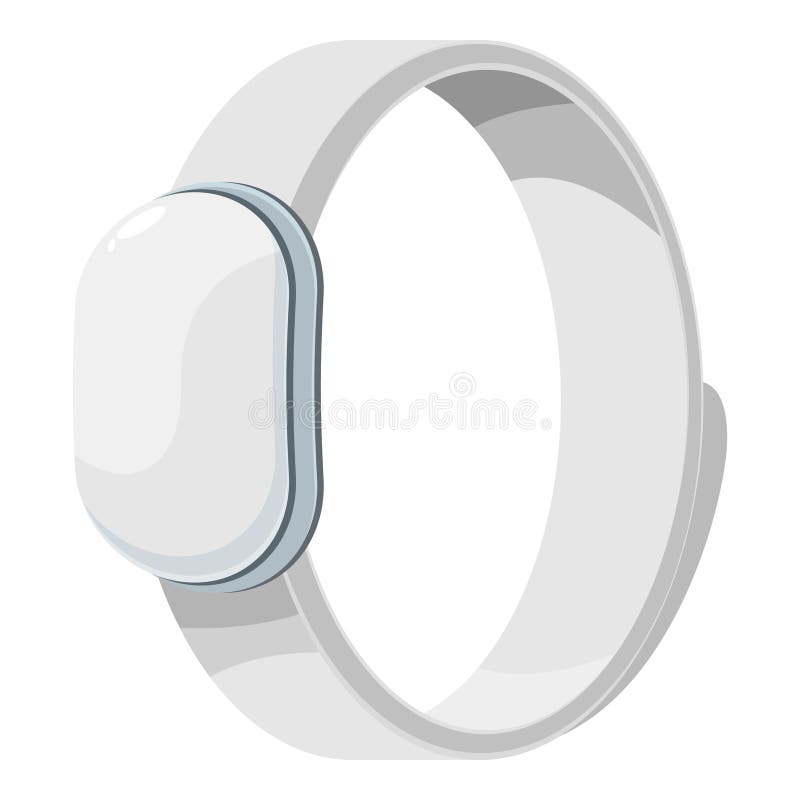 White Smart Watch Presenting Empty Display Screen Stock Vector ...
