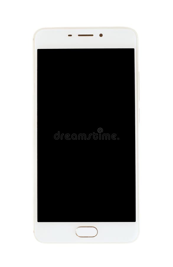 White Smartphone with Blank Screen Stock Image - Image of smart, blank ...