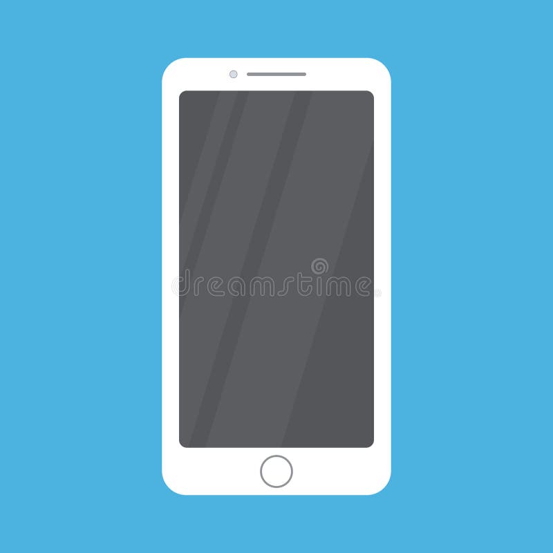 White Smartphone Icon Vector Device Handphone Clipart Stock Vector ...