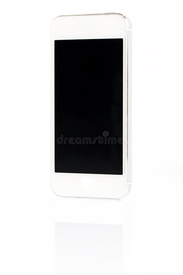 White SmartPhone Isolated stock photo. Image of iphone - 61117536