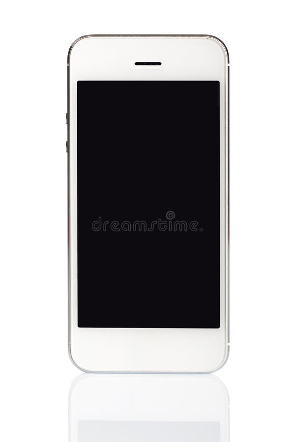 White SmartPhone Isolated stock image. Image of mobile - 65472633