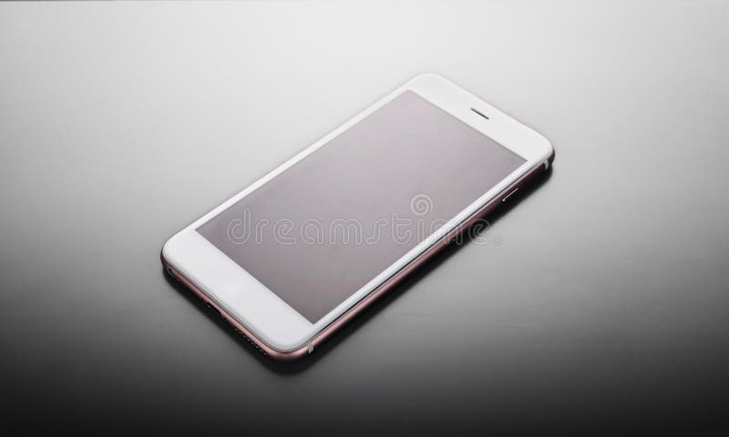 White Smartphone Layout Market Presentation Design Application Stock ...