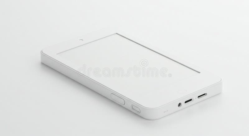 A White Smartphone Lying on a White Surface. it Features a Sleek ...