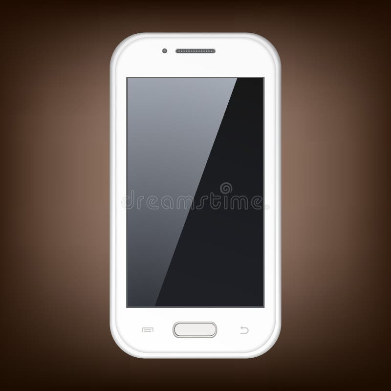 White Smartphone Vector stock vector. Illustration of white - 60121251