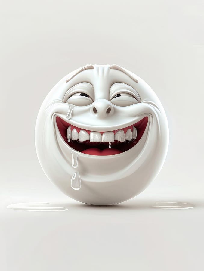A White Smiling Face with a Mouth Stock Image - Image of blood, smiling ...