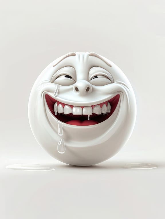 A White Smiling Face with a Mouth Stock Image - Image of blood, smiling ...
