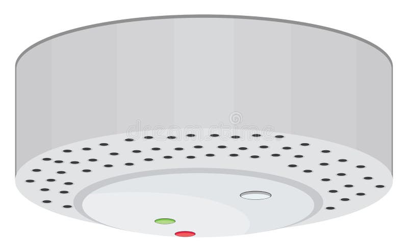 White smoke alarm, icon stock vector. Illustration of phone - 262387059