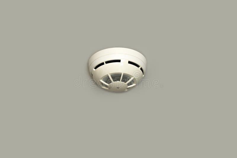 White Smoke Alarm on the Room Ceiling Stock Photo - Image of sensor ...
