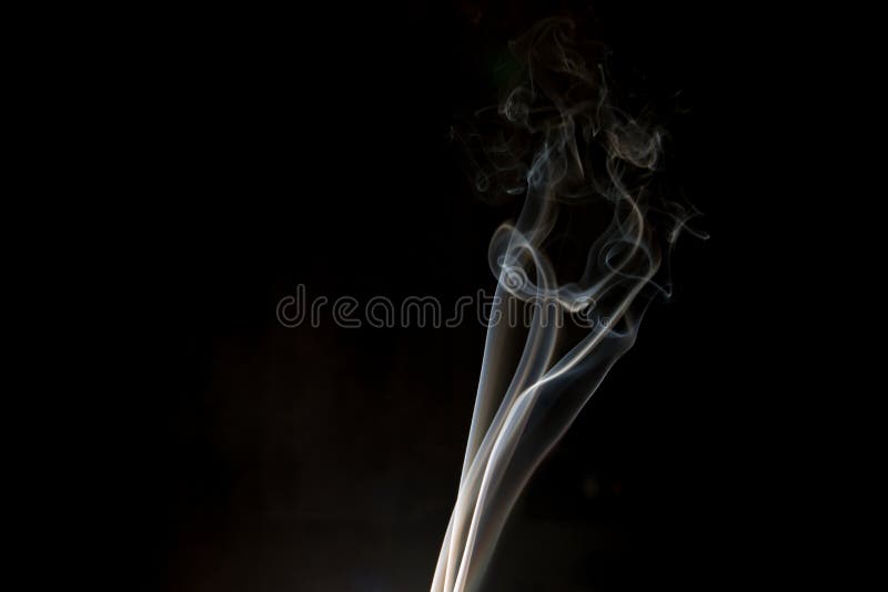 White Smoke from Aromatic Stick Stock Image - Image of incense, pattern ...