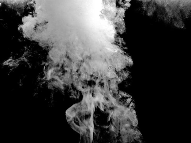 White Smoke on a Beautiful Black Background Stock Image - Image of ...