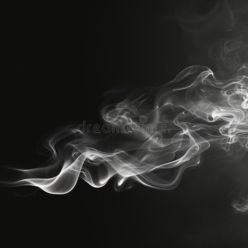White Smoke Billowing on a Black Background Stock Illustration ...