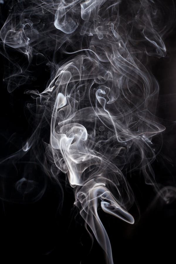 White Smoke on a Black Background Stock Photo - Image of shot, shape ...
