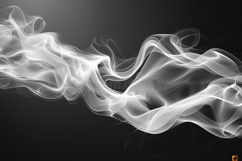 White Smoke on Black Background, Abstract Art Design, Simple and ...