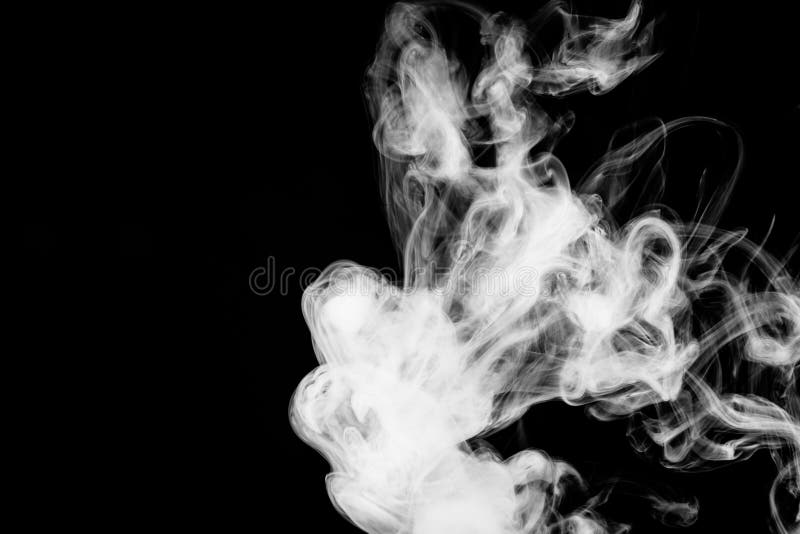 White Smoke on a Black Isolated Stock Photo - Image of detail ...