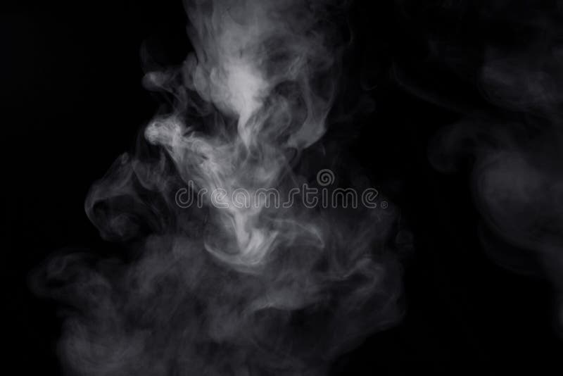 White Smoke on Black Background for Overlay Effect. Stock Photo - Image ...