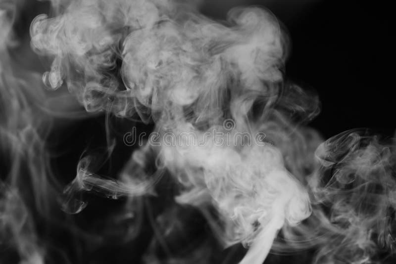 White Smoke on a Black Background. Texture of Smoke. Clubs of White ...