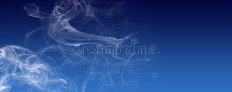 White Smoke on Blue Gradient Background Stock Illustration ...
