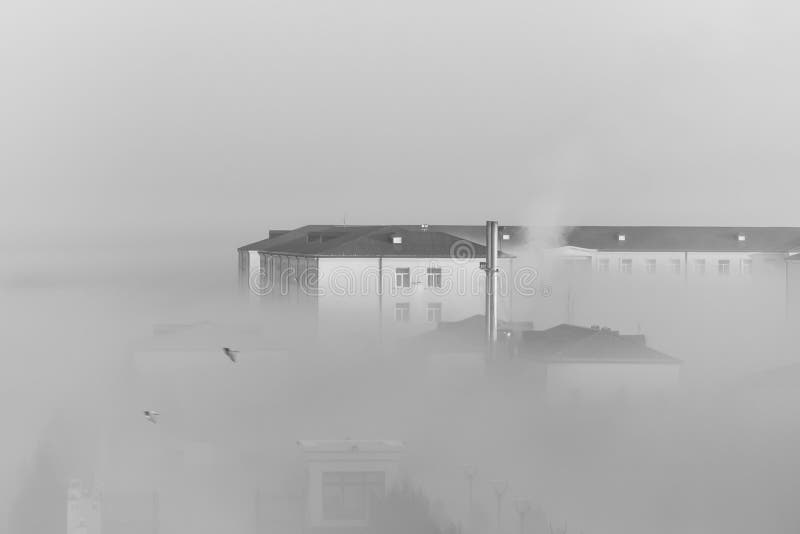 Smoke and Building the City of New York Out of the Chimney Stock Image ...