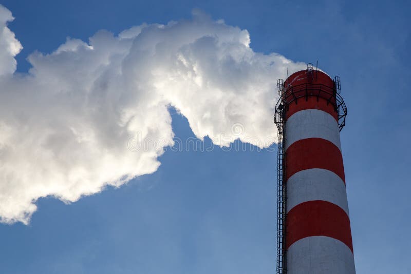 White Smoke from the Chimney, Bottom View Stock Photo - Image of ...