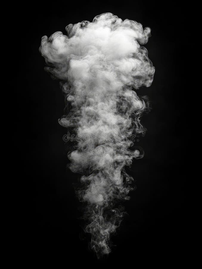 White Smoke Cloud Against a Dark Background Stock Image - Image of ...