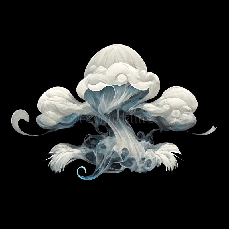 White Smoke Cloud in Cartoon Style Illustration Design Stock Photo ...