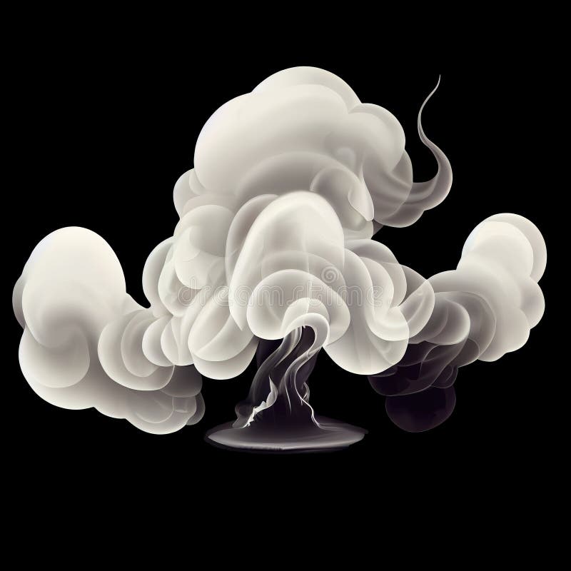 White Smoke Cloud in Cartoon Style Illustration Design Stock Photo ...