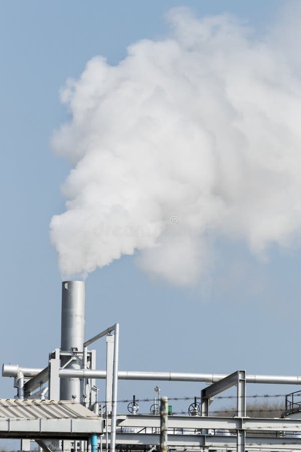 White Smoke from Factory Tube Stock Image - Image of pollution ...
