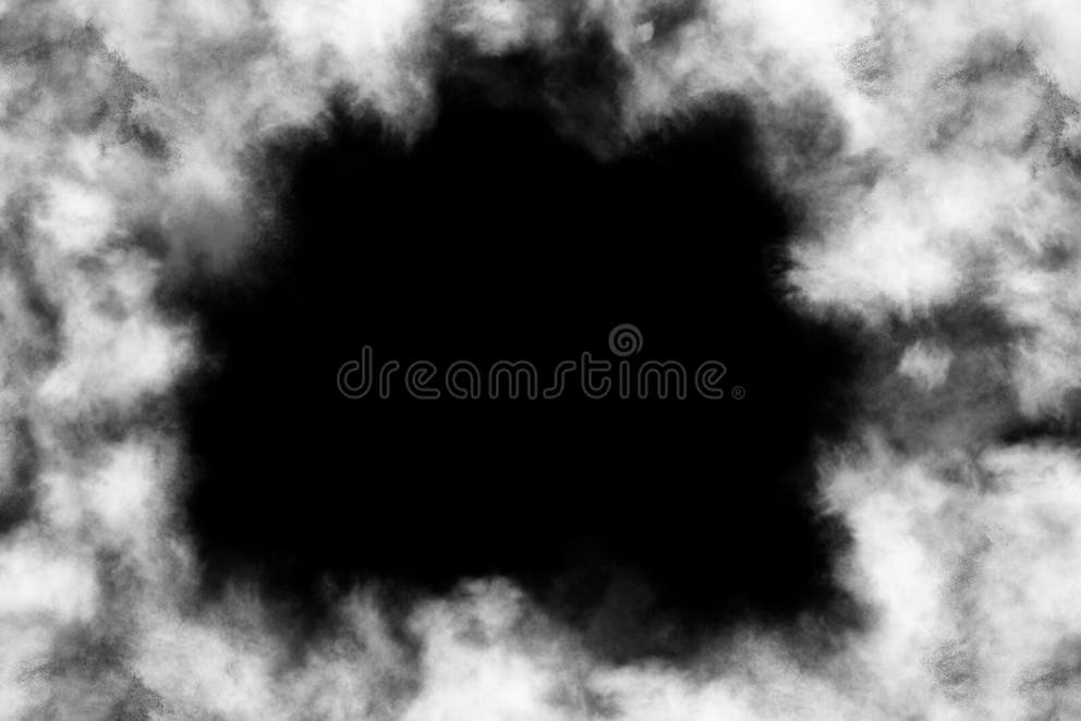 A White Smoke Frame with a Blank Space in the Middle. White Fog Frame ...