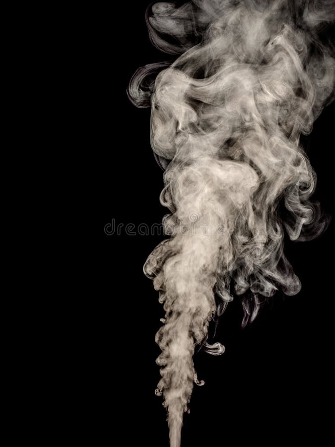 White Smoke Jet Rises Against a Black Stock Image - Image of twists ...