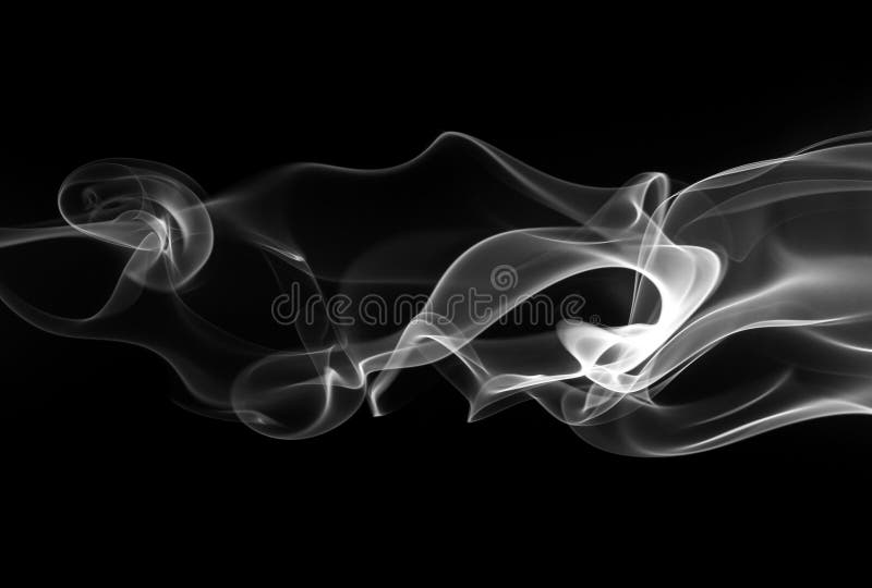 White Smoke Abstract on Black Background, Fire Design Stock Image ...