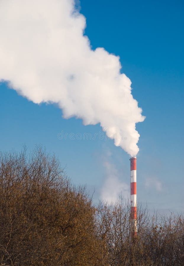 White smoke from a pipe stock photo. Image of winter - 17825484