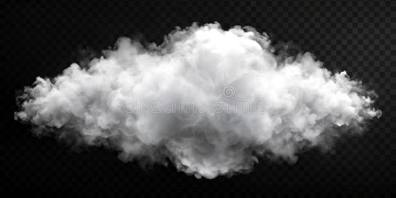 White Smoke Puff Effect Isolated on Transparent Background for Digital ...