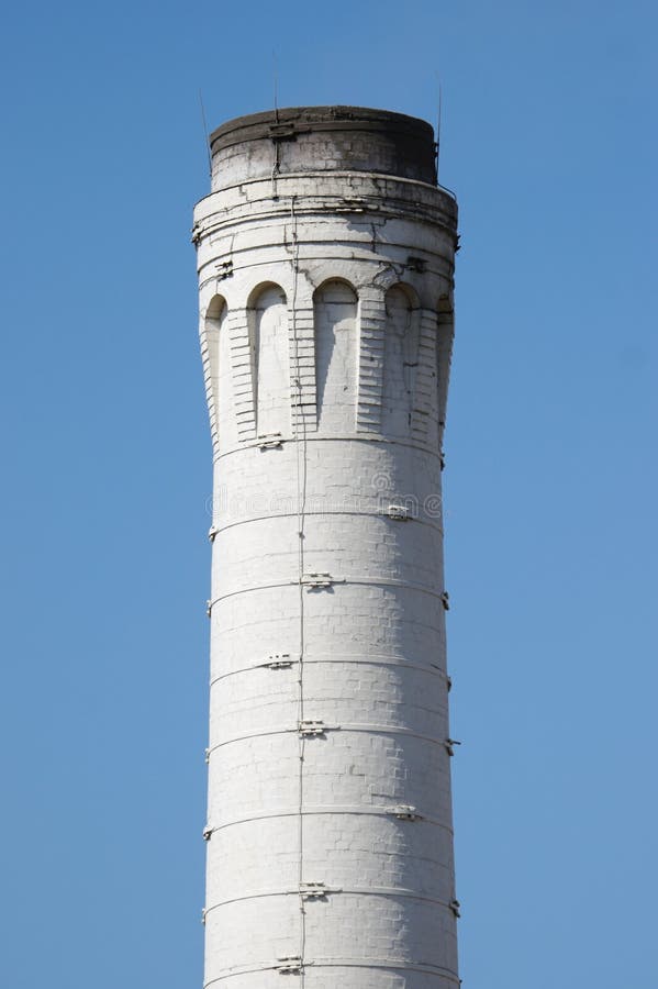White Smoke Stack Chimney stock photo. Image of buildings - 694064
