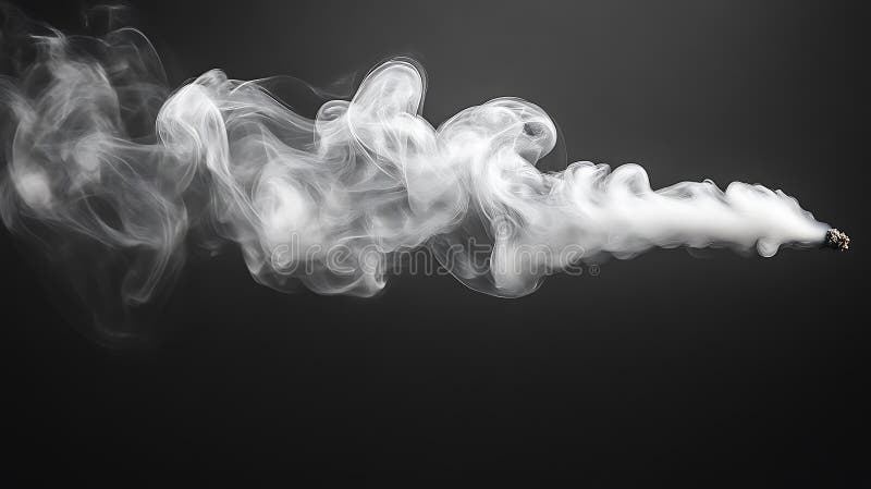 White Smoke Stream Against Dark Background Stock Illustration ...