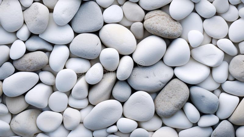 White Smooth Pebble Texture Stone Background Stock Illustration ...