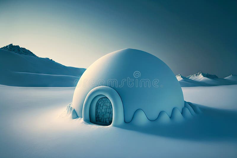 Igloo Background Mountains Stock Illustrations – 132 Igloo Background ...
