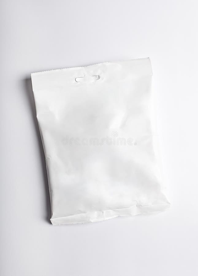 White Snack Food Package Mockup Stock Photo - Image of empty, snack ...