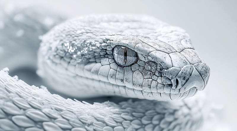 White Snake Coiled, Resting Stock Image - Image of serpentine, smooth ...