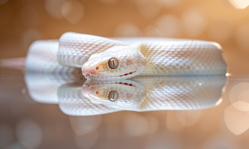 White Snake in Enchanted Light Stock Illustration - Illustration of ...