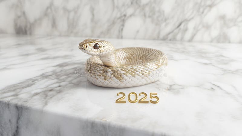 White snake on marble stock photo. Image of coiled, marble - 344617494