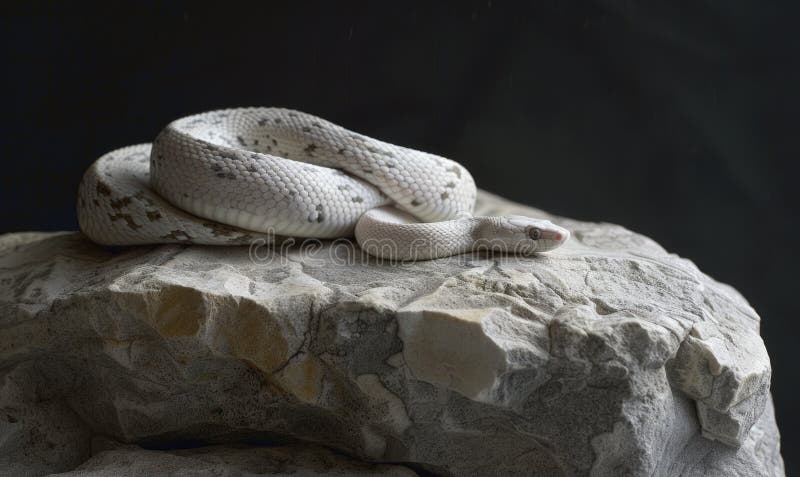 White snake on white stone stock image. Image of snake - 320067093
