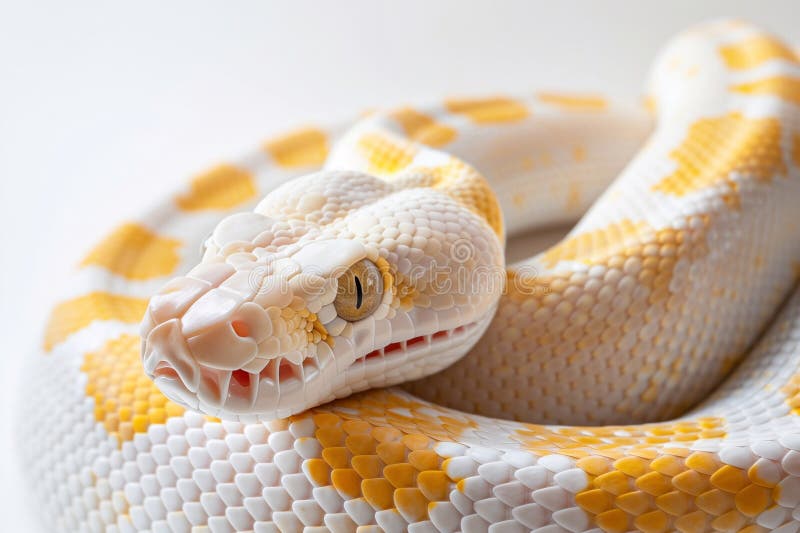 White Snake with Yellow Spots Stock Illustration - Illustration of ...