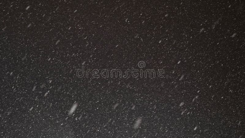 White Snow Against the Black Night Sky, Slow Motion Stock Image - Image ...