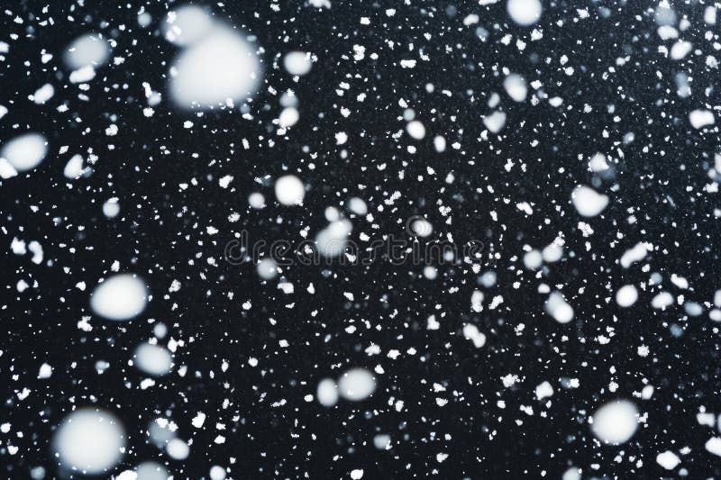 White Snow on Black Background for Editing Photos. Stock Image - Image ...