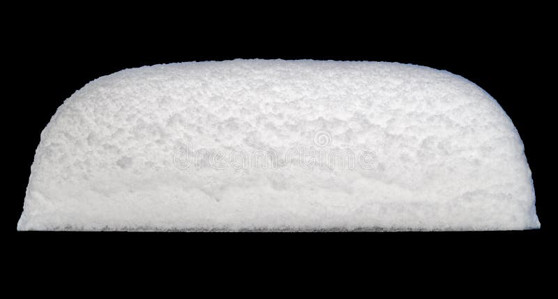 White Snow Cap Isolated on Black Background Stock Photo - Image of flat ...