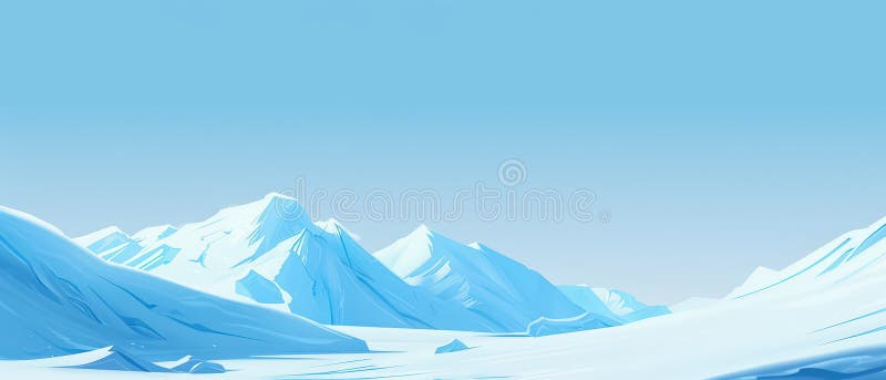 White Snow-capped Mountain Range with Gentle Snowy Slopes and Sharp ...