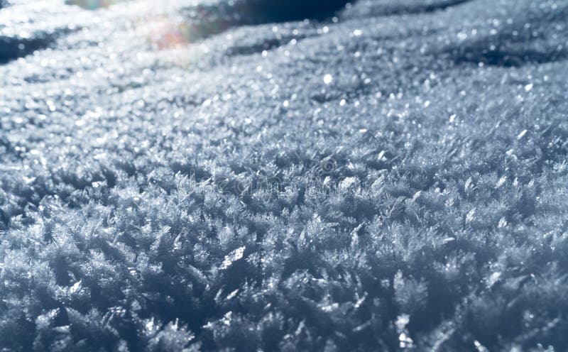 White Snow Crust Winter High Definition Image with Sun Back Light Stock ...
