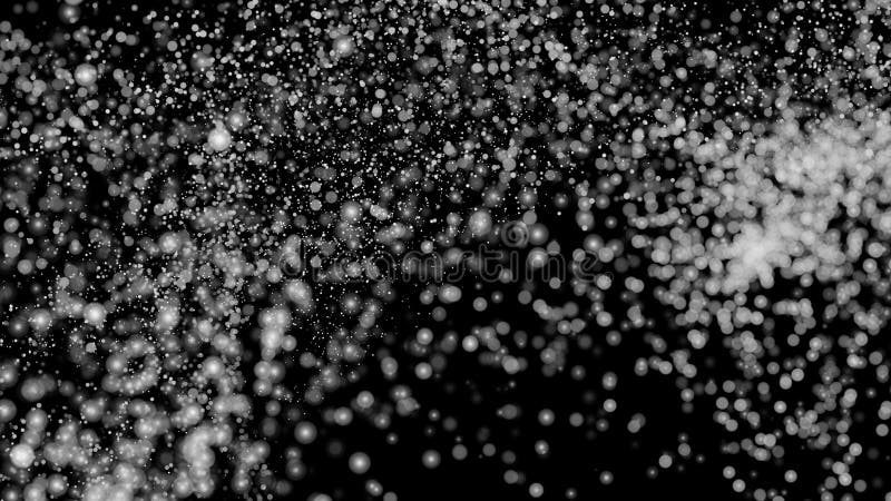 White Snow Falling on Isolated Black Background Stock Illustration ...