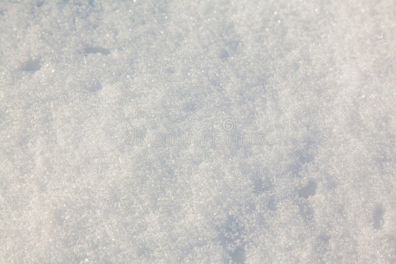 White Snow on the Ground on a Clear Sunny Day. Snow Texture Stock Photo ...