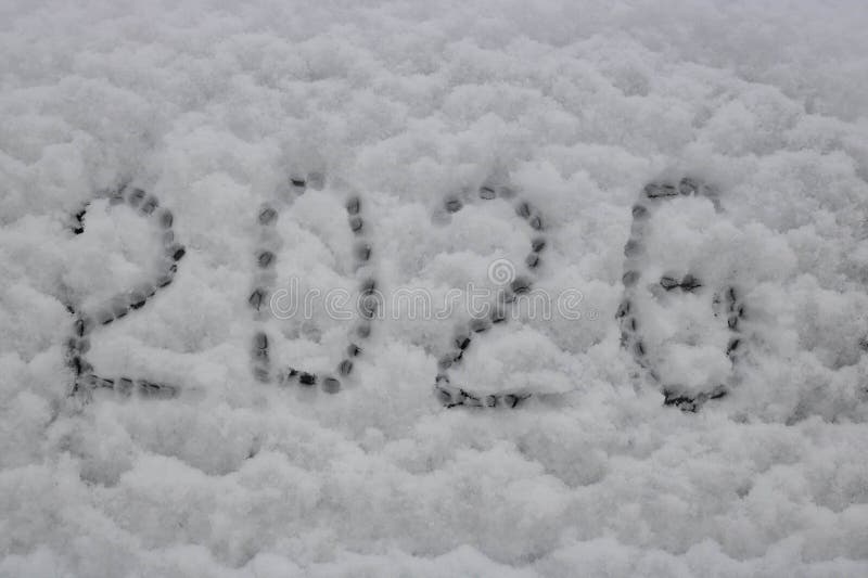 On the White Snow, the Numbers 2026, the Concept of Christmas and New ...